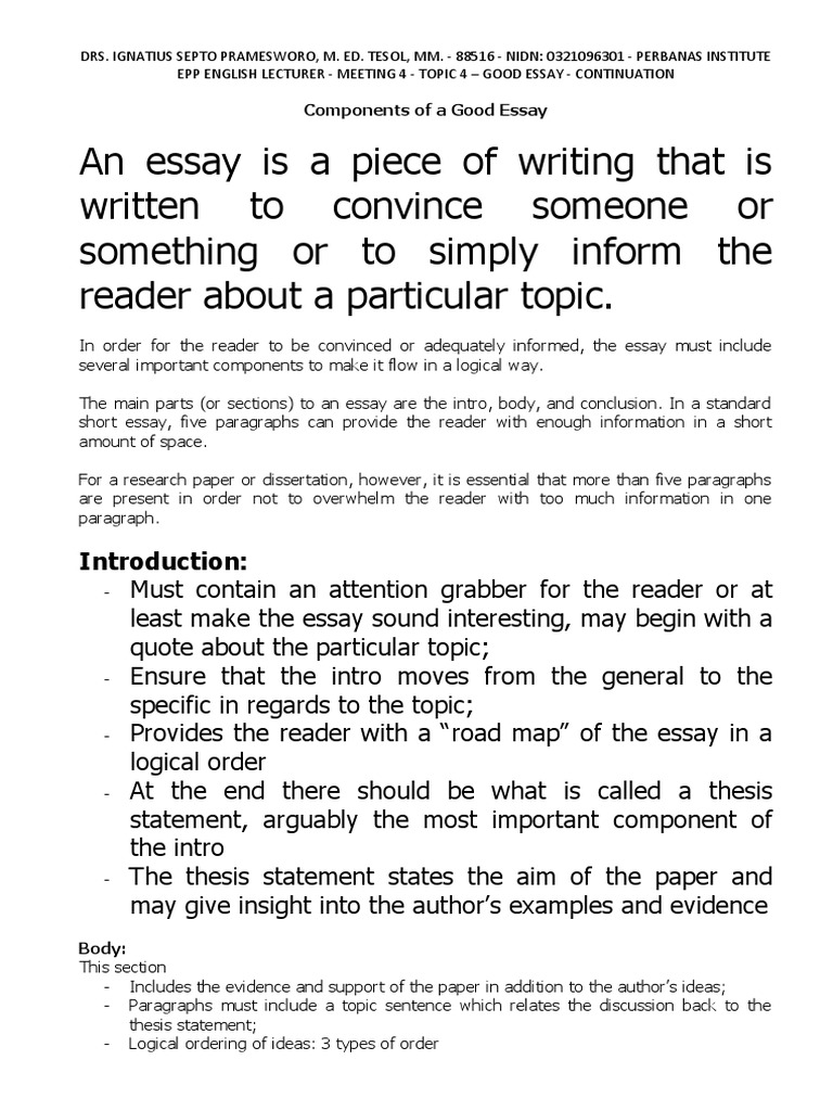 Essay Writing Essentials | PDF | Essays | Thesis
