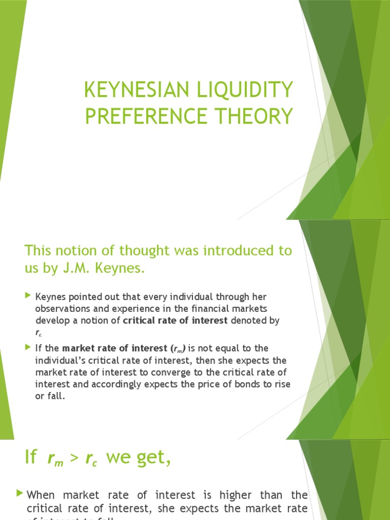 Keynesian Liquidity Preference Theory | PDF | Interest | Keynesian ...
