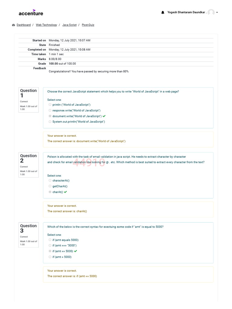 Javascript Post Quiz | PDF | Java Script | Software Javascript Post Quiz | PDF | Java Script | Software