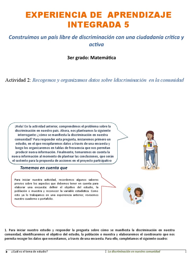 Exp5-Act 2-3° | PDF | Cuestionario | Estadísticas