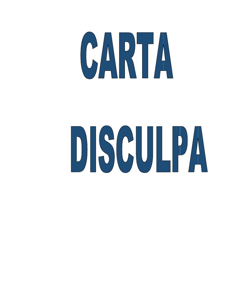 Carta de Disculpas | PDF