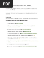 FANBOYS Conjunctions Practice Exercises | PDF