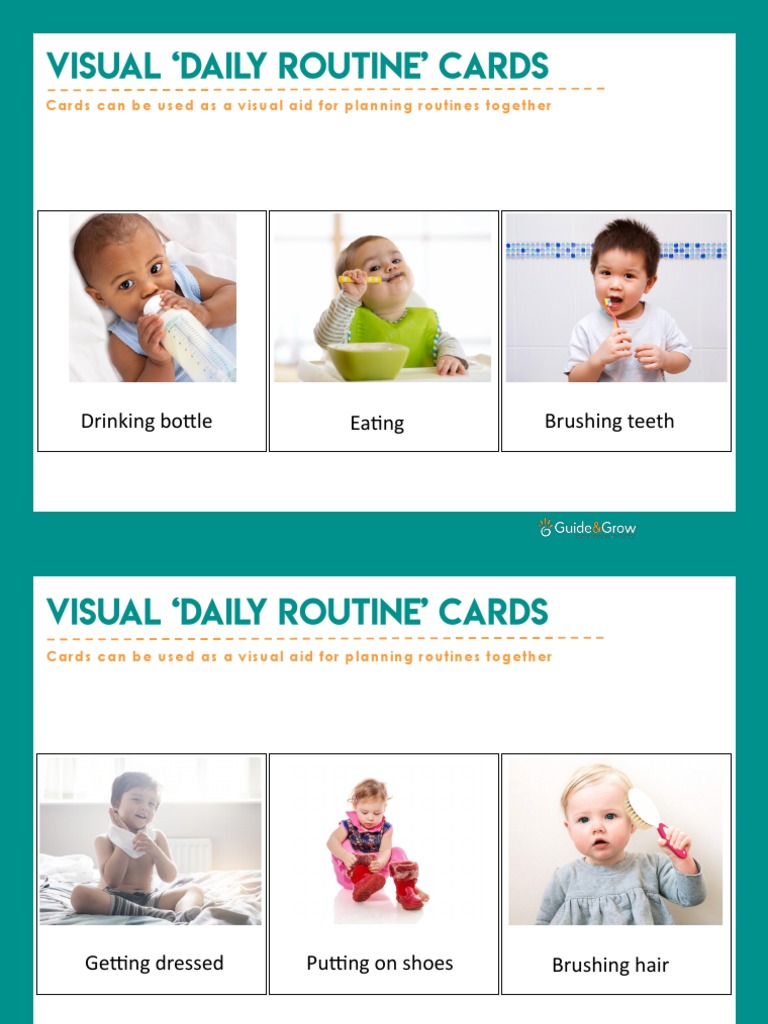 Routine Cards - Visual Cards For Planning Daily Routines Together | PDF