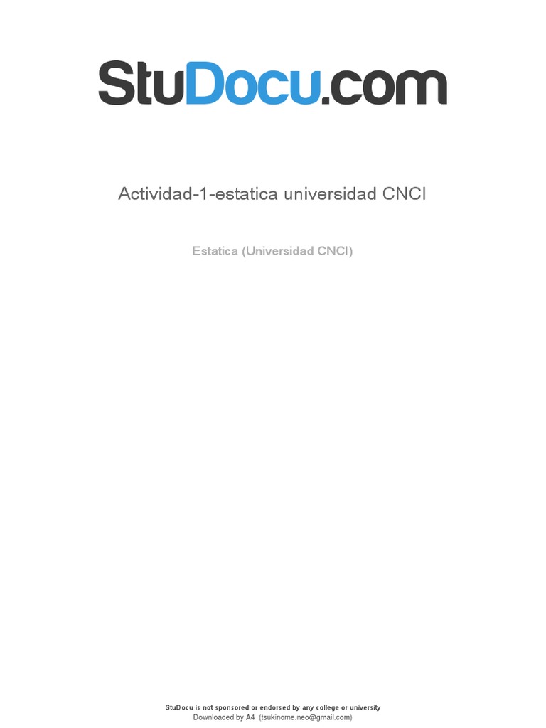 Actividad 1 Estatica Universidad Cnci | PDF | Física | Mecánica