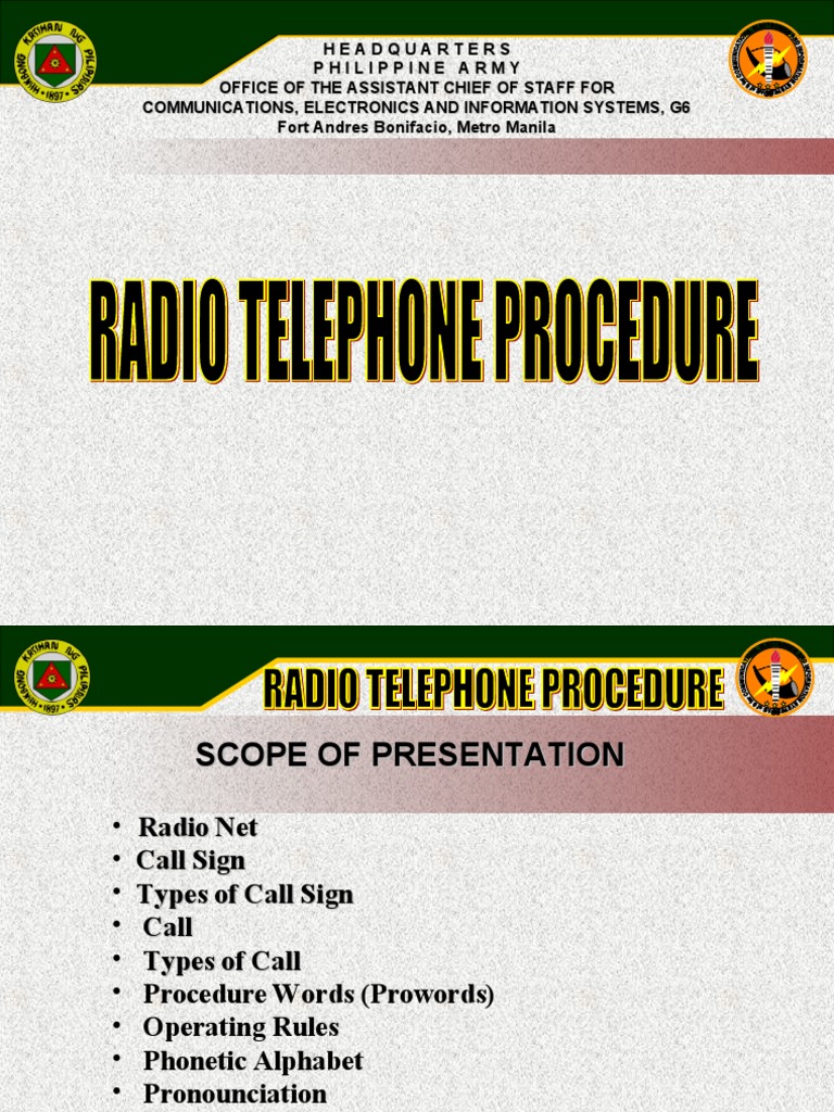 Army Radio Communication Procedures | PDF | Computing | Wireless