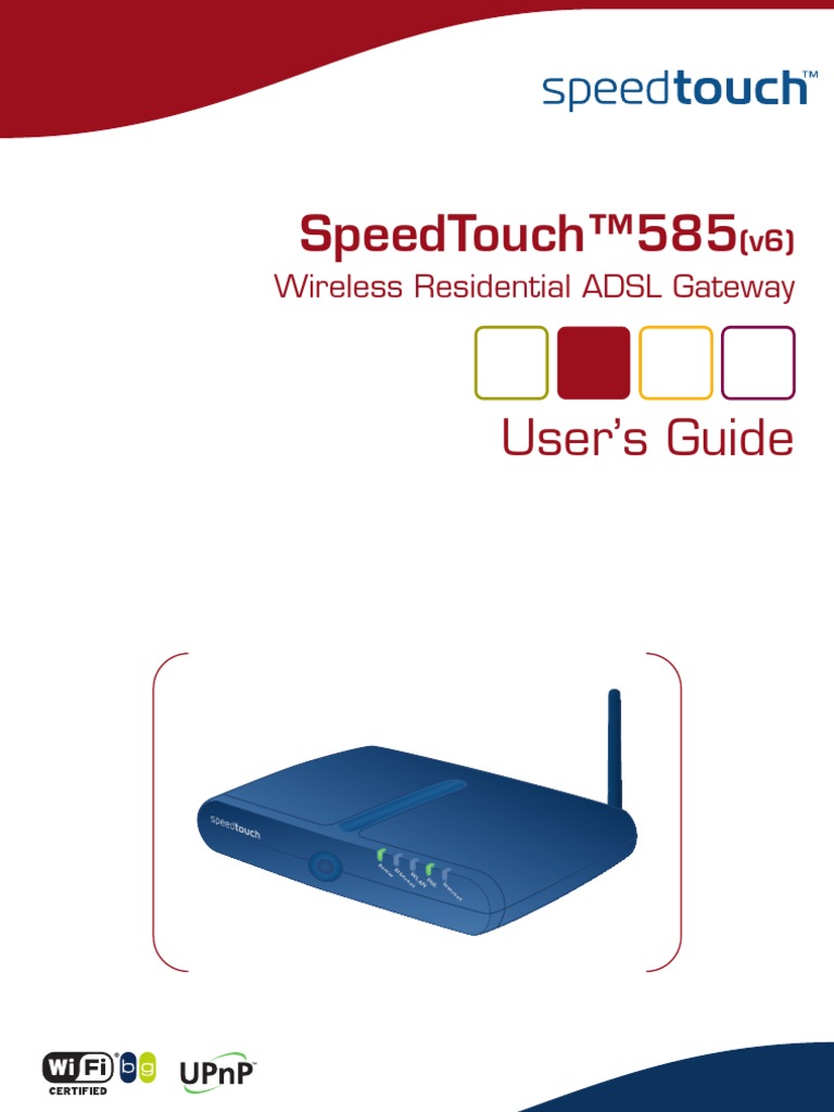 SpeedTouch 585 UserGuide | PDF | Wireless Lan | Ieee 802.11