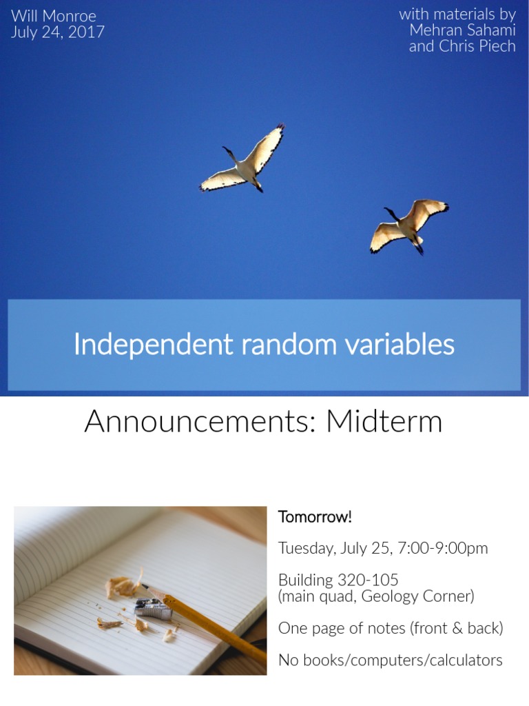 13 Independent Random Variables | PDF | Probability Density Function ...