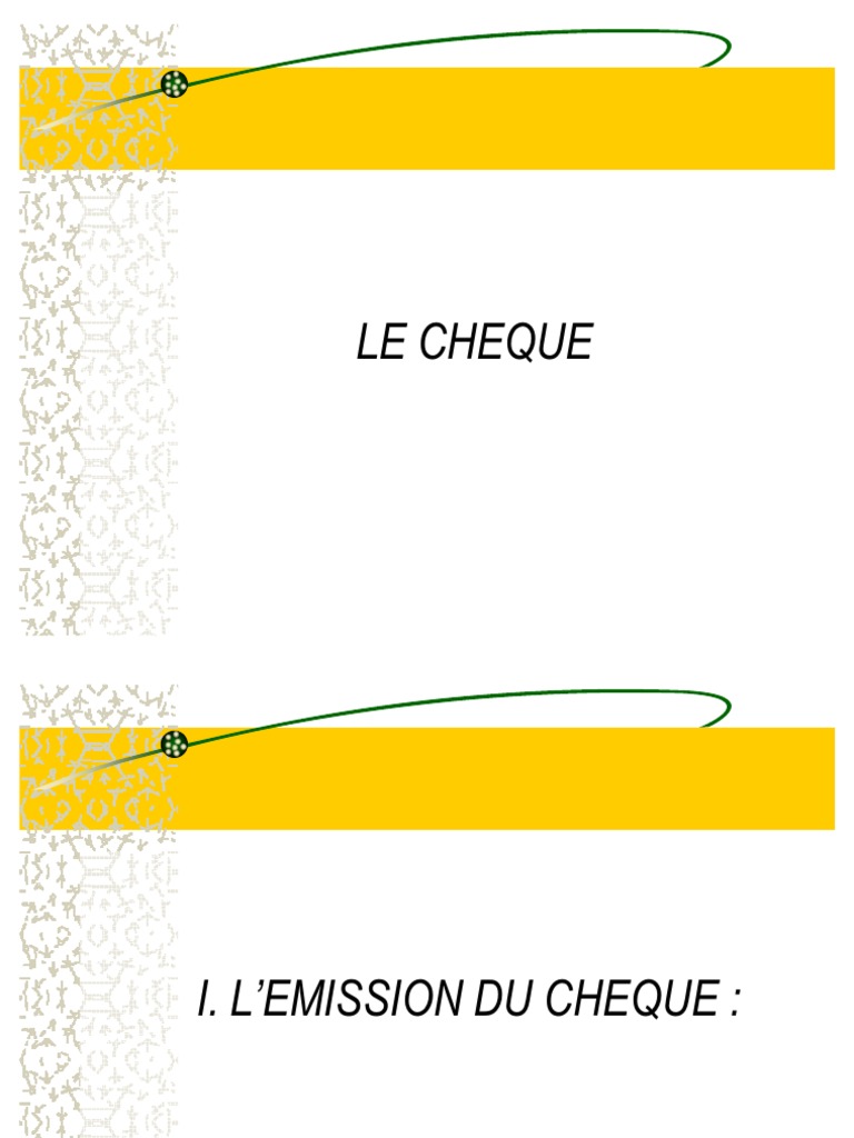 Le Cheque | PDF | Chèque | Banques