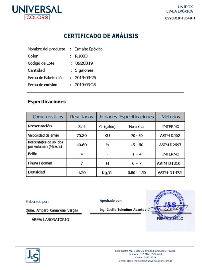 Esmalte Epóxico Amarillo Ral 1003 | PDF