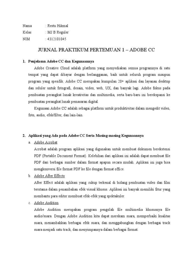 Mengenal Adobe Creative Cloud dan Fungsinya | PDF | Seni