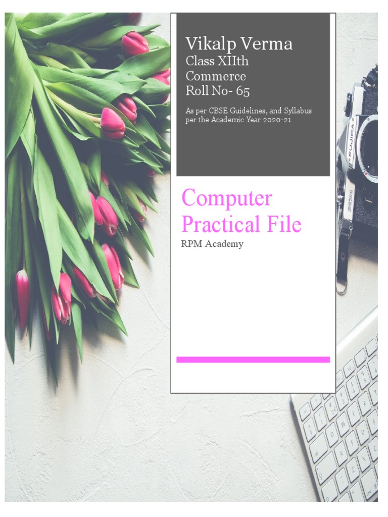 Computer Practical File | PDF | Table (Database) | Software Development