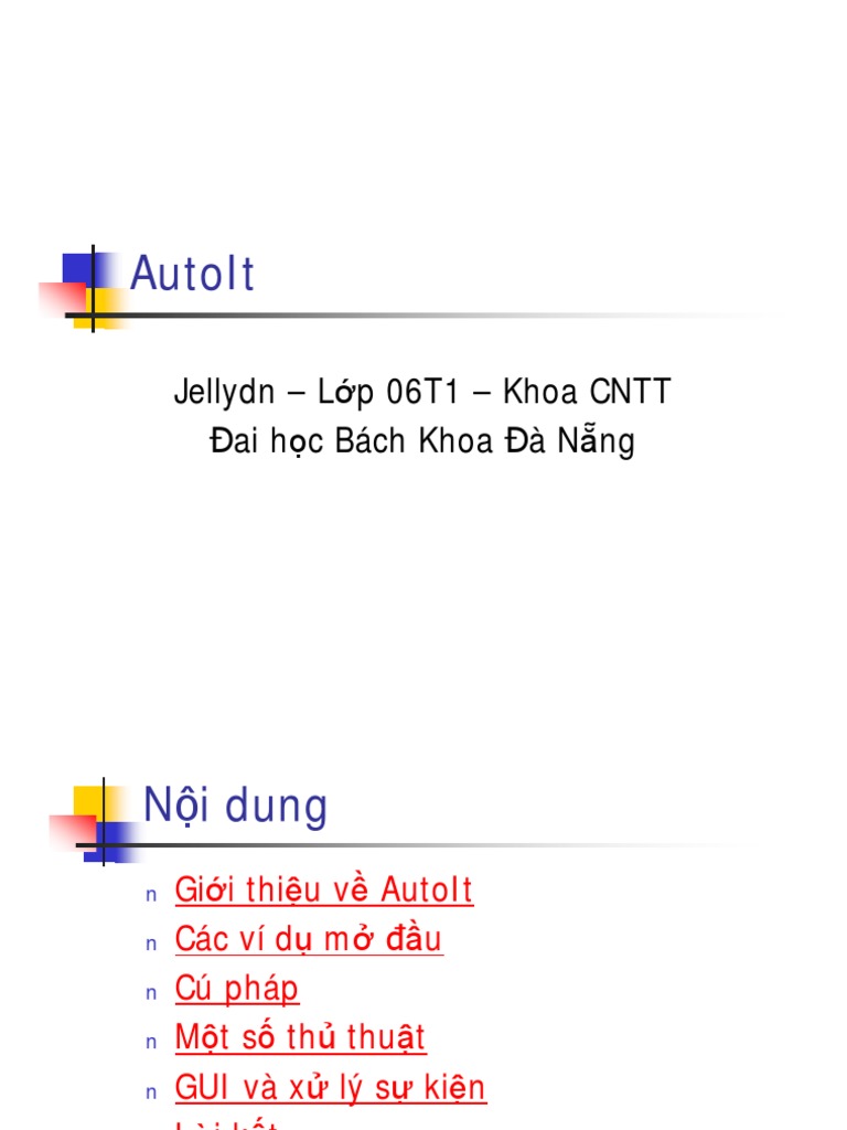 Huong Dan Su Dung AutoIt | PDF