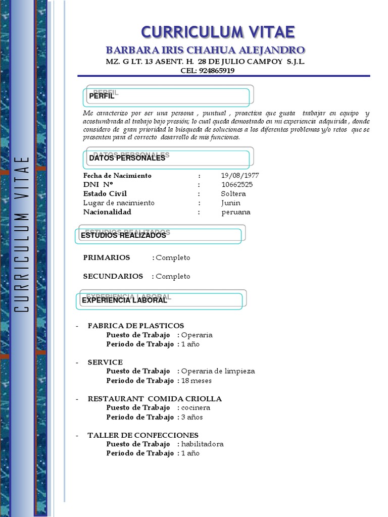 Curriculum BARBARA | PDF