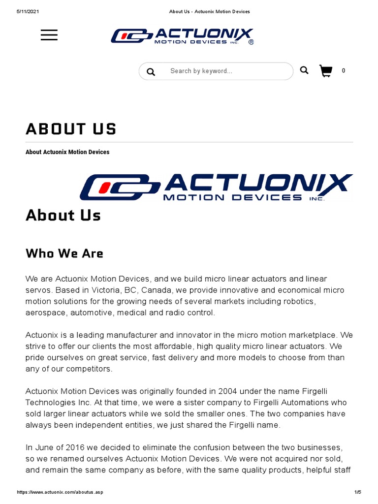 Actuonix Motion Devices Download Free Pdf Actuator Automation