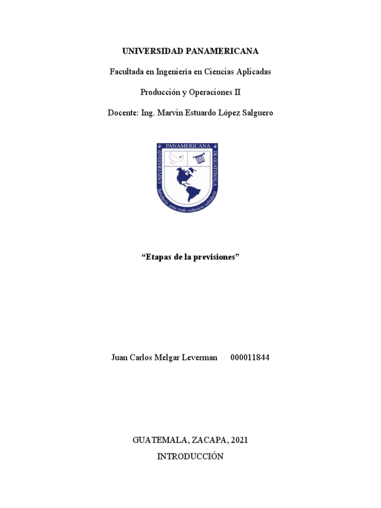 Etapas de la previsión en la planeación empresarial | PDF ...