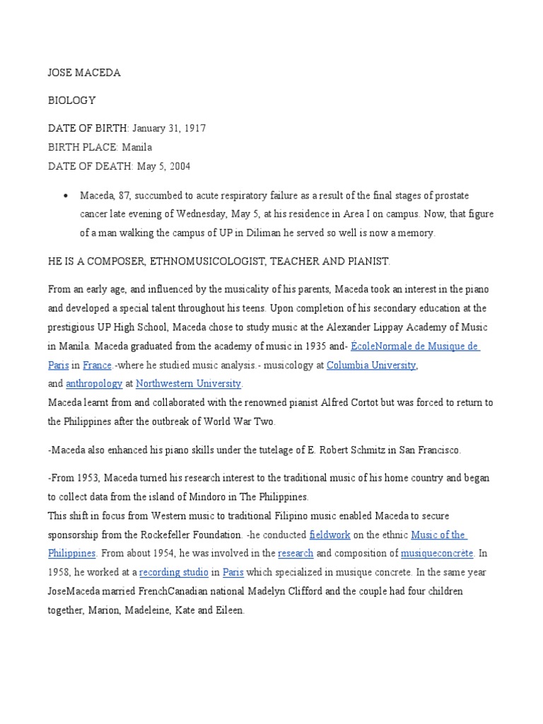 JOSE-MACEDA | PDF | Performing Arts | Sound