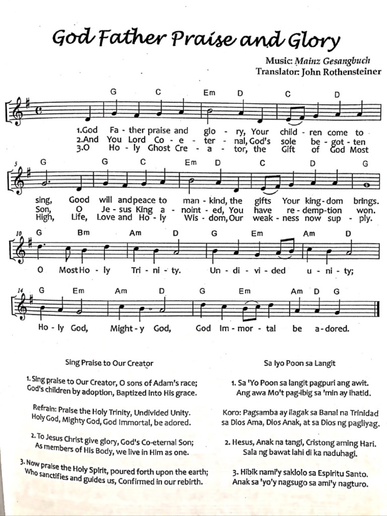 God Father Praise and Glory | PDF
