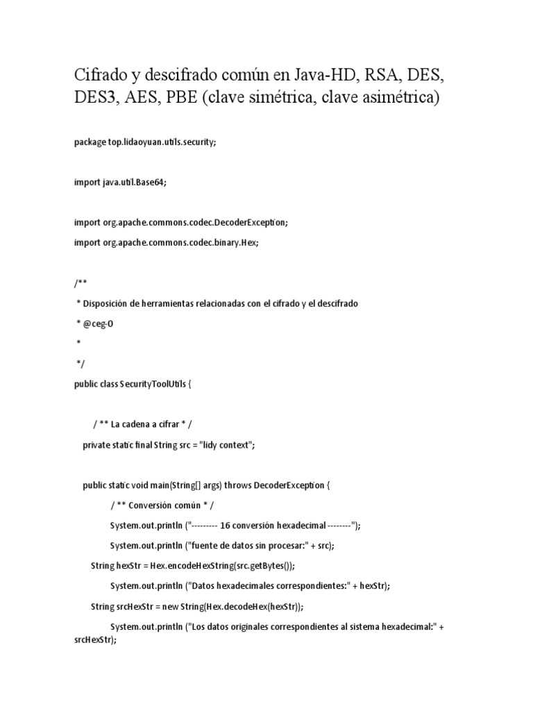 Cifrado - Descifrado Simétrico y Asimétrico | PDF | Clave (criptografía) | Secreto