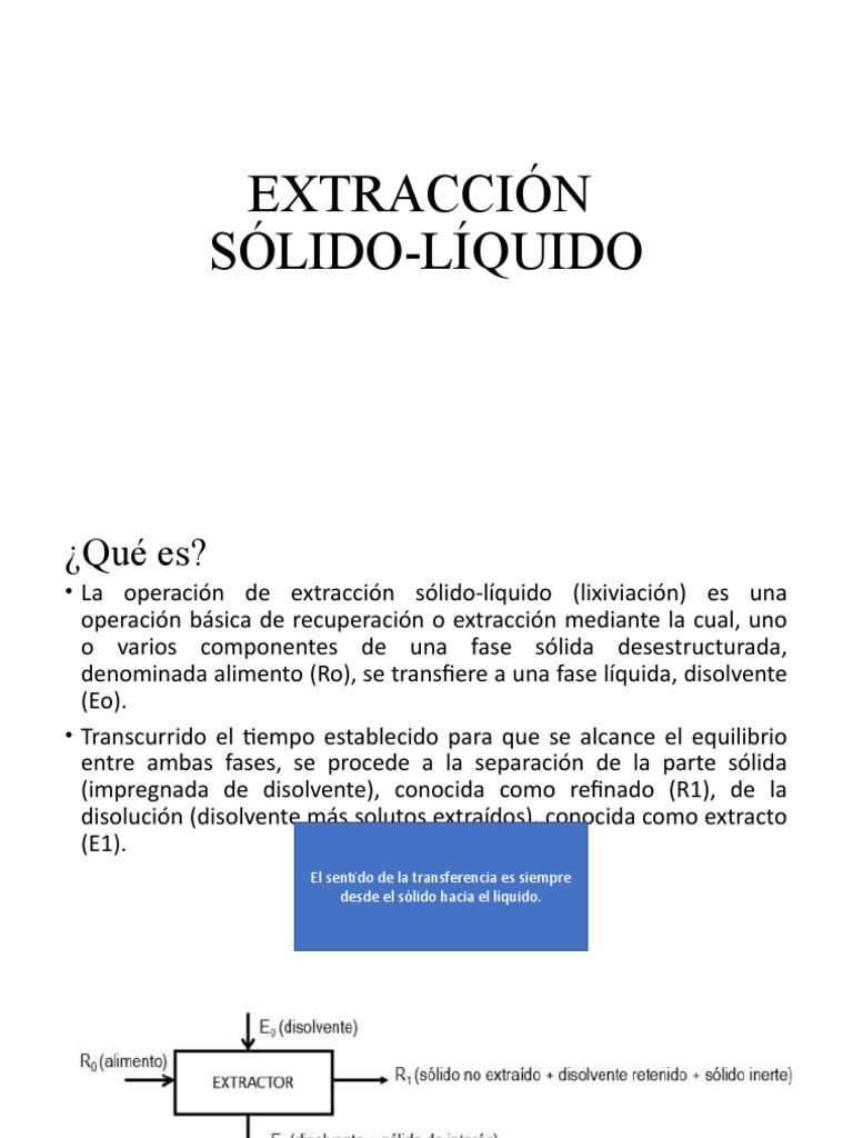 Guía de Extracción Sólido-Líquido | PDF | Solvente | Naturaleza