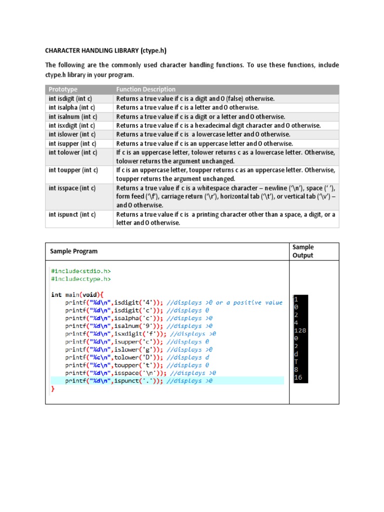 10 - Character Handling Library | PDF