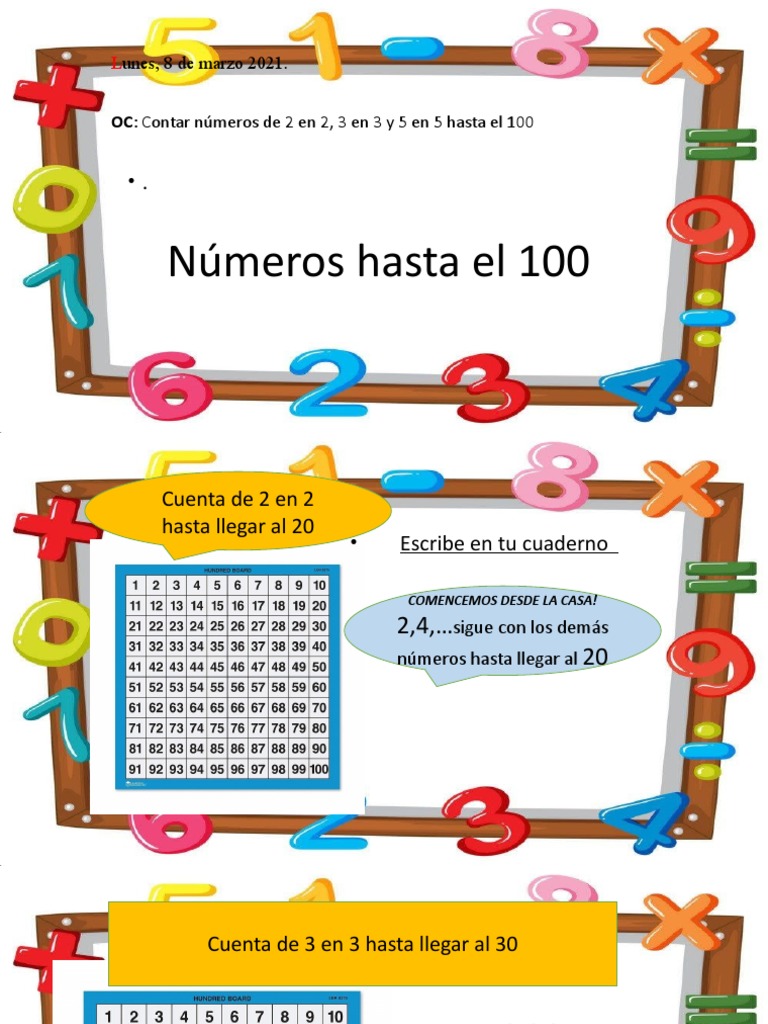 N°4 Contar Números Hasta El 100 | PDF