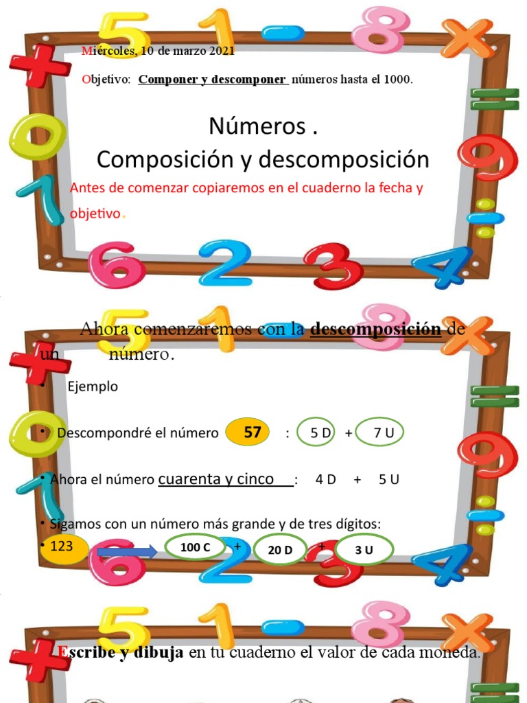N°5 Componer y Descomponer Numeros Hasta El 1000 | PDF