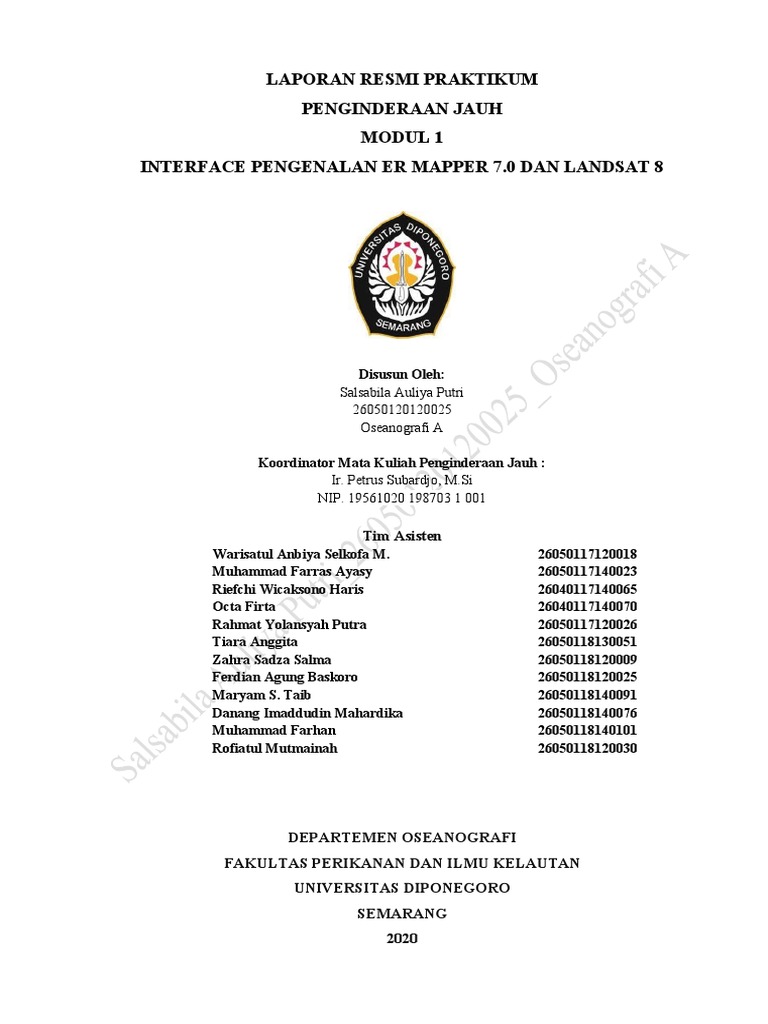 Laporan Resmi Praktikum Penginderaan Jau | PDF