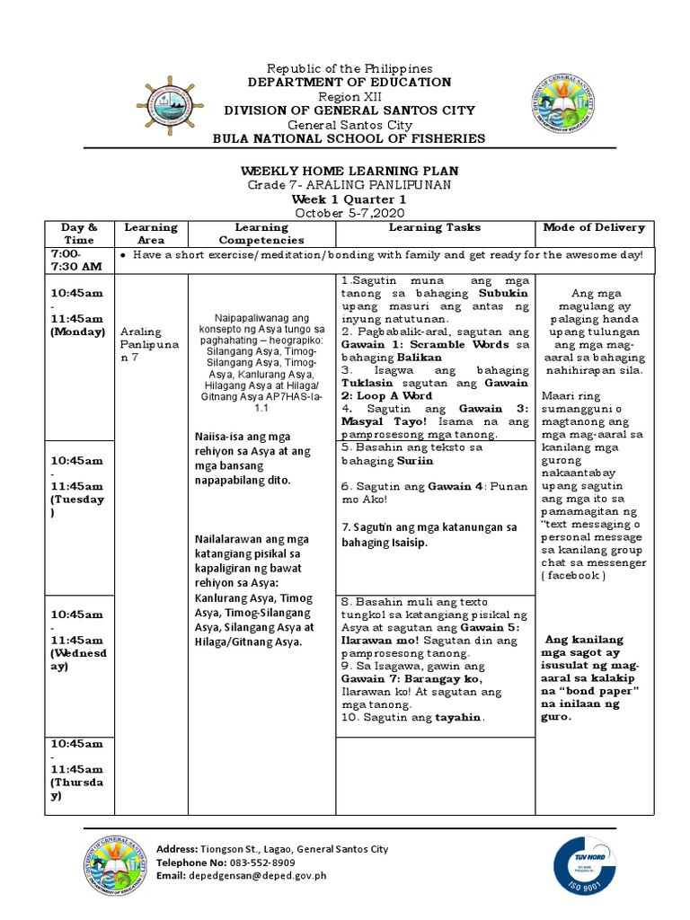 WHLP Ap 7 Week 1 | PDF