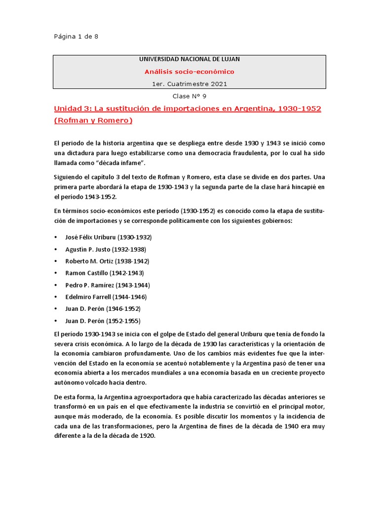 ASE CA - Clase 9 - Rofman y Romero Cap 3 | PDF | Inflación | Argentina