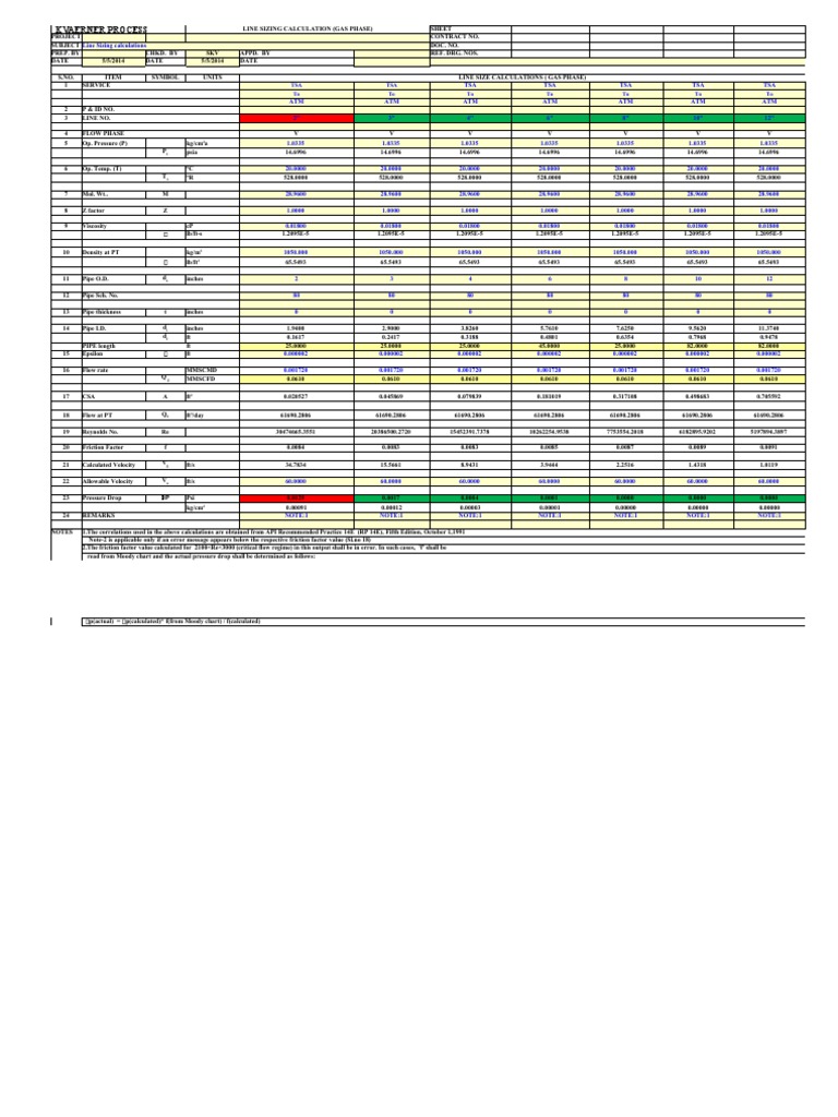 Vent Line Pressure Drop Calculation | Download Free PDF | Gases | Liquids