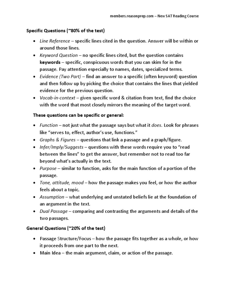 Reading Question Types | PDF | Career & Growth | Computers