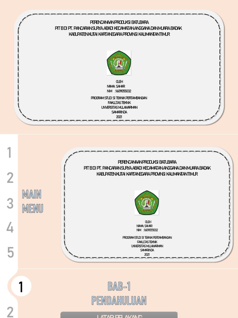 Perencanaan Produksi Batubara Pit B | PDF | Sains & Matematika