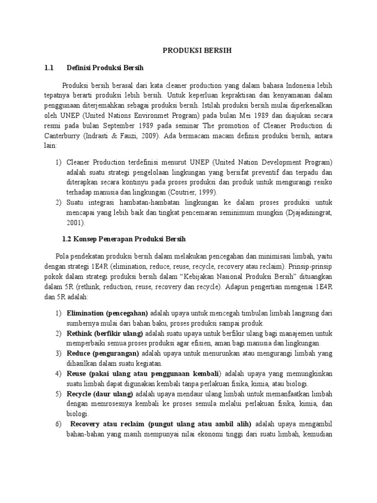 Produksi Bersih | PDF