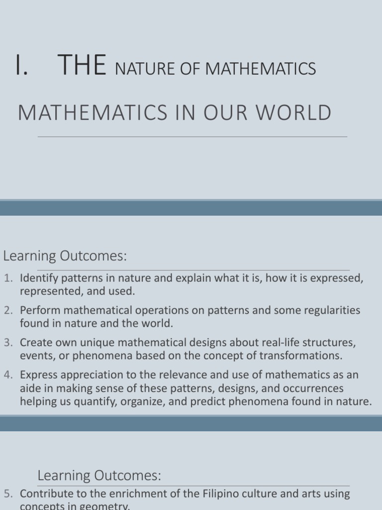 The Nature of Mathematics | PDF | Fractal | Pattern
