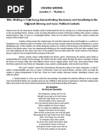 Creative Writing Melcs | PDF | Poetry | Learning