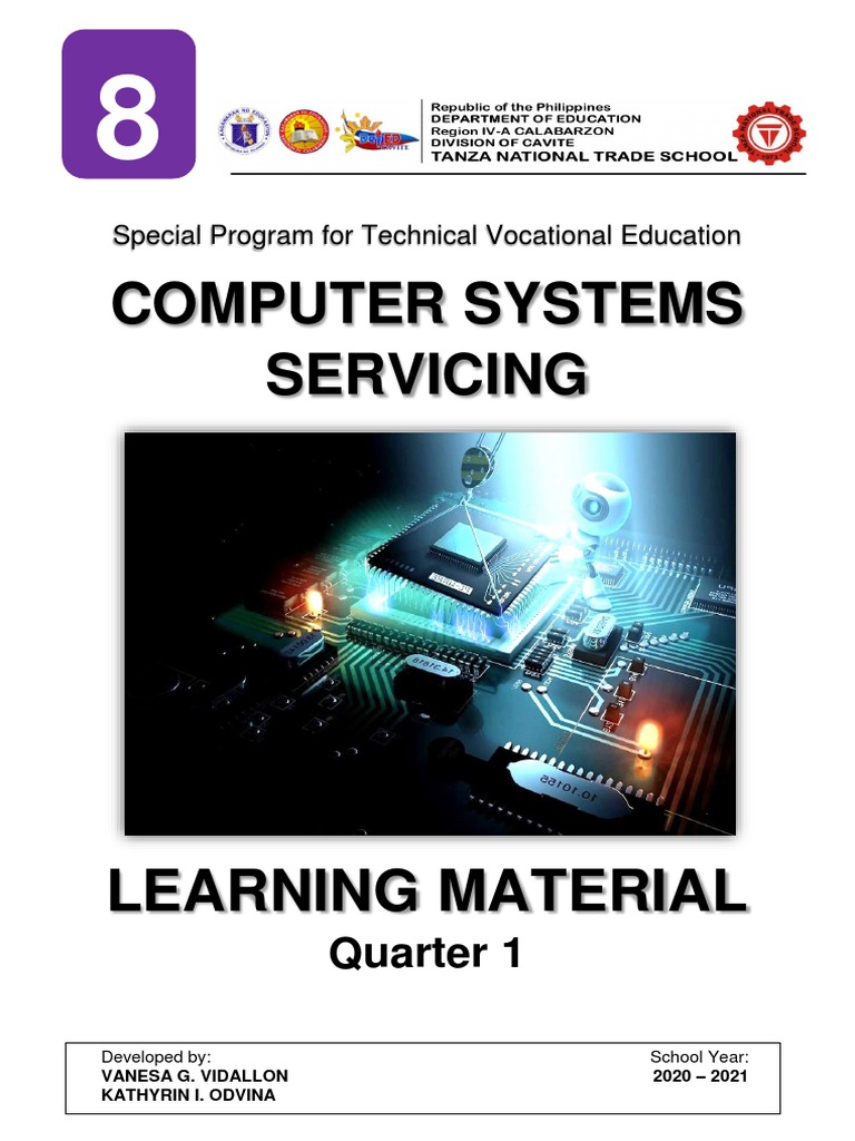 Quarter 1 FINAL Grade 8 CSS Learning Material | PDF | Computer Hardware | Computer Data Storage