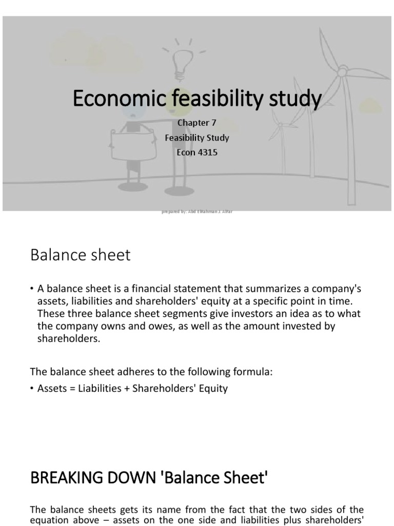Economic Feasibility Study | Download Free PDF | Balance Sheet | Net ...