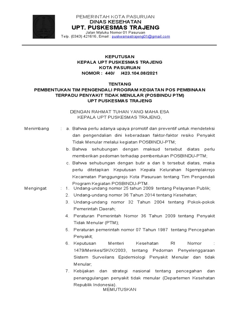 SK PKM Kader Posbindu | PDF