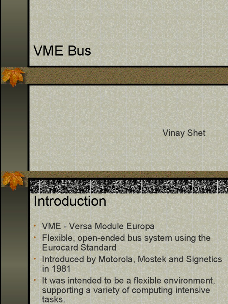 Vme Bus: Vinay Shet | PDF | Computer Hardware | Electronics