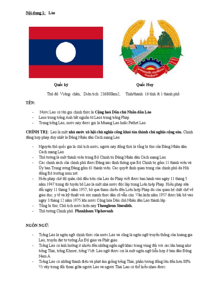 Laos | PDF