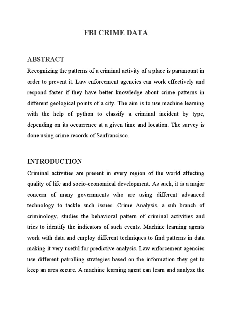 Fbi Crime Data | PDF | Statistical Classification | Multivariate Statistics