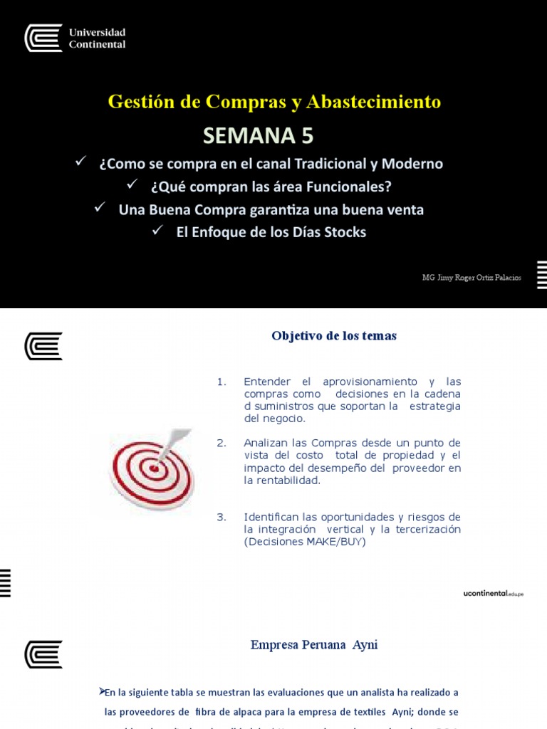 Semana 5 Gestion de Compras y Abastecimiento | PDF | Logística | Business