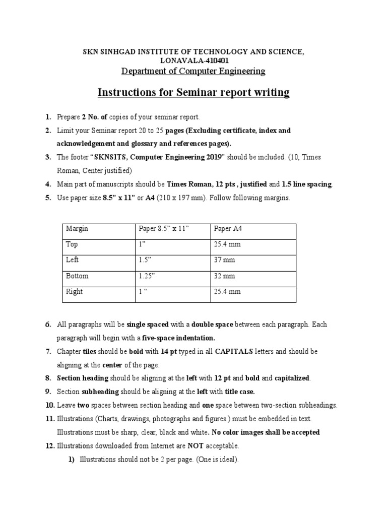 T.E Report Instructions 2020 - 2021 | PDF | Paragraph | Printing