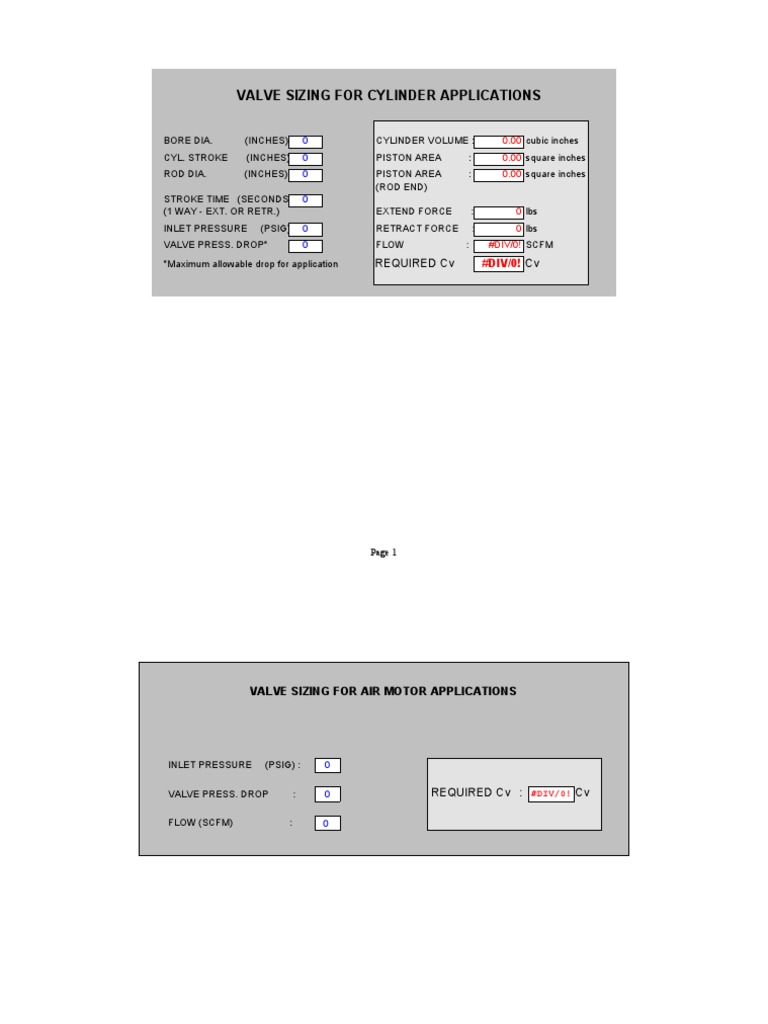Valve CFM SCFM Calc | PDF | Pressure | Gas Technologies