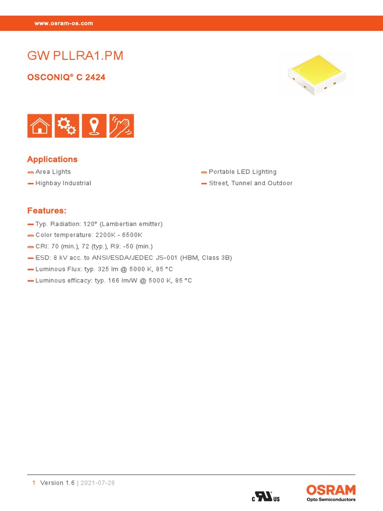GW Pllra1.Pm: Osconiq C 2424 | PDF | Light | Electromagnetic Radiation