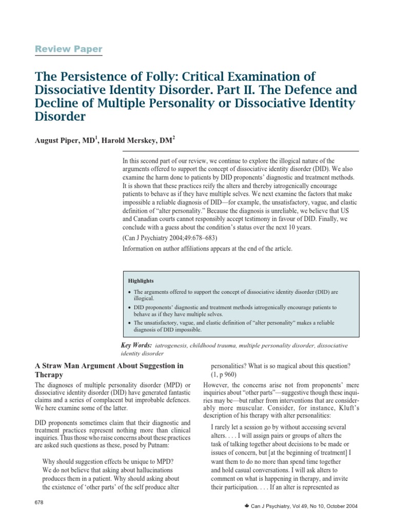 The Persistence of Folly Part II | PDF | Psychiatry | Psychological ...