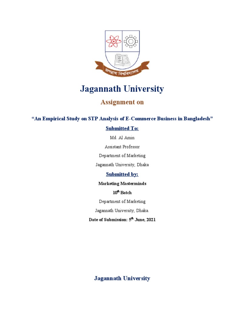 Alamin Sir Assignment | PDF | Market Segmentation | Survey Methodology