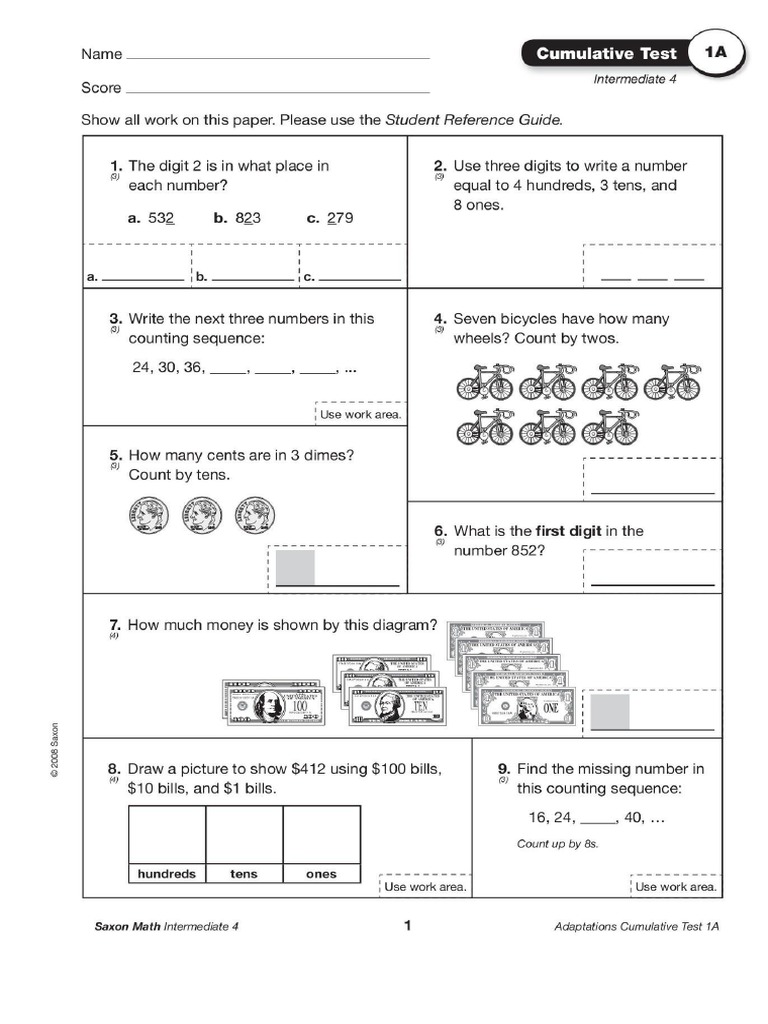 Cumulative Test 1A - Ketchikan Gateway .. | PDF