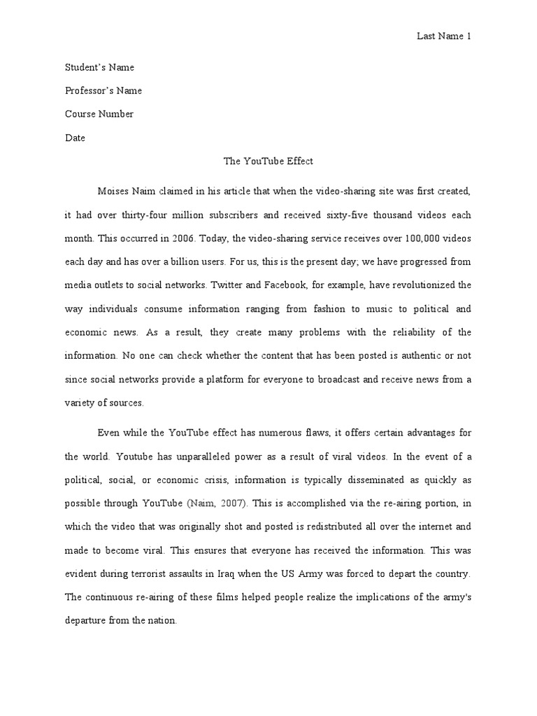 The YouTube Effect | Download Free PDF | You Tube | Popular Culture ...