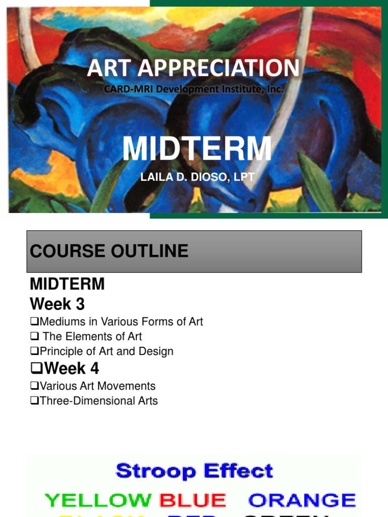 Art Appreciation Midterm | PDF | Composition (Visual Arts) | Sculpture